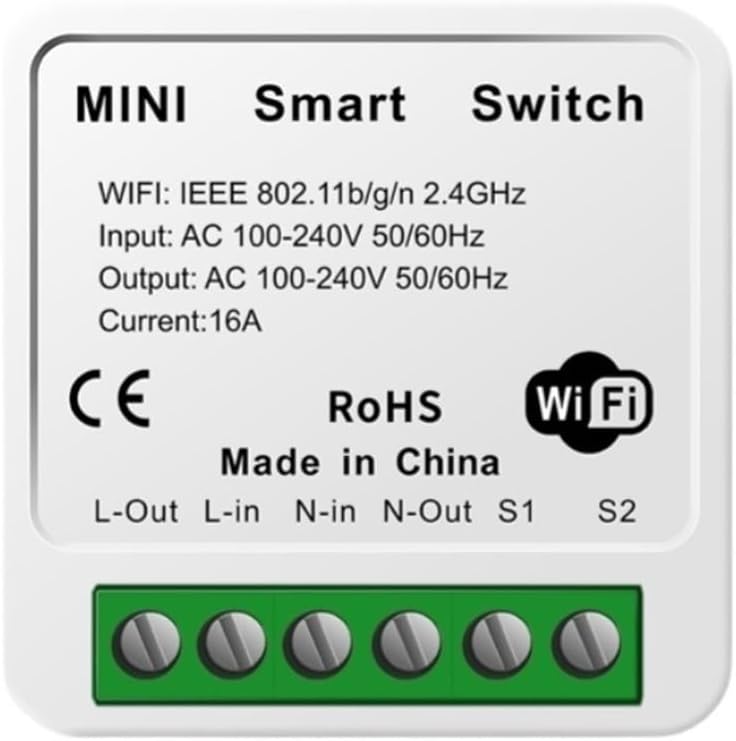 Amazon.com: AVIISO in-Wall Relay Switch Work 16A WiFi Smart Switch ...
