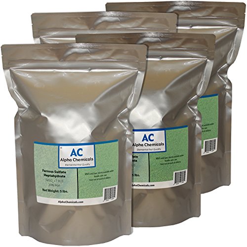 Amazon.com: Ferrous Sulfate Heptahydrate - FeSO4*7H2O - 20% Iron - Very ...
