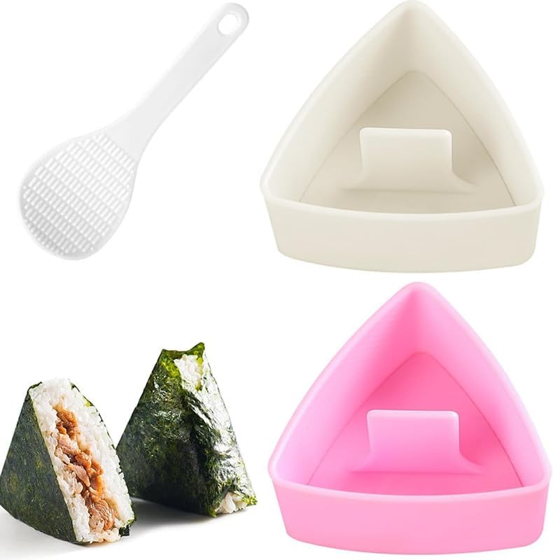 3Pcs Onigiri Triangle Rice Ball Maker - Sushi Press Mold With ...