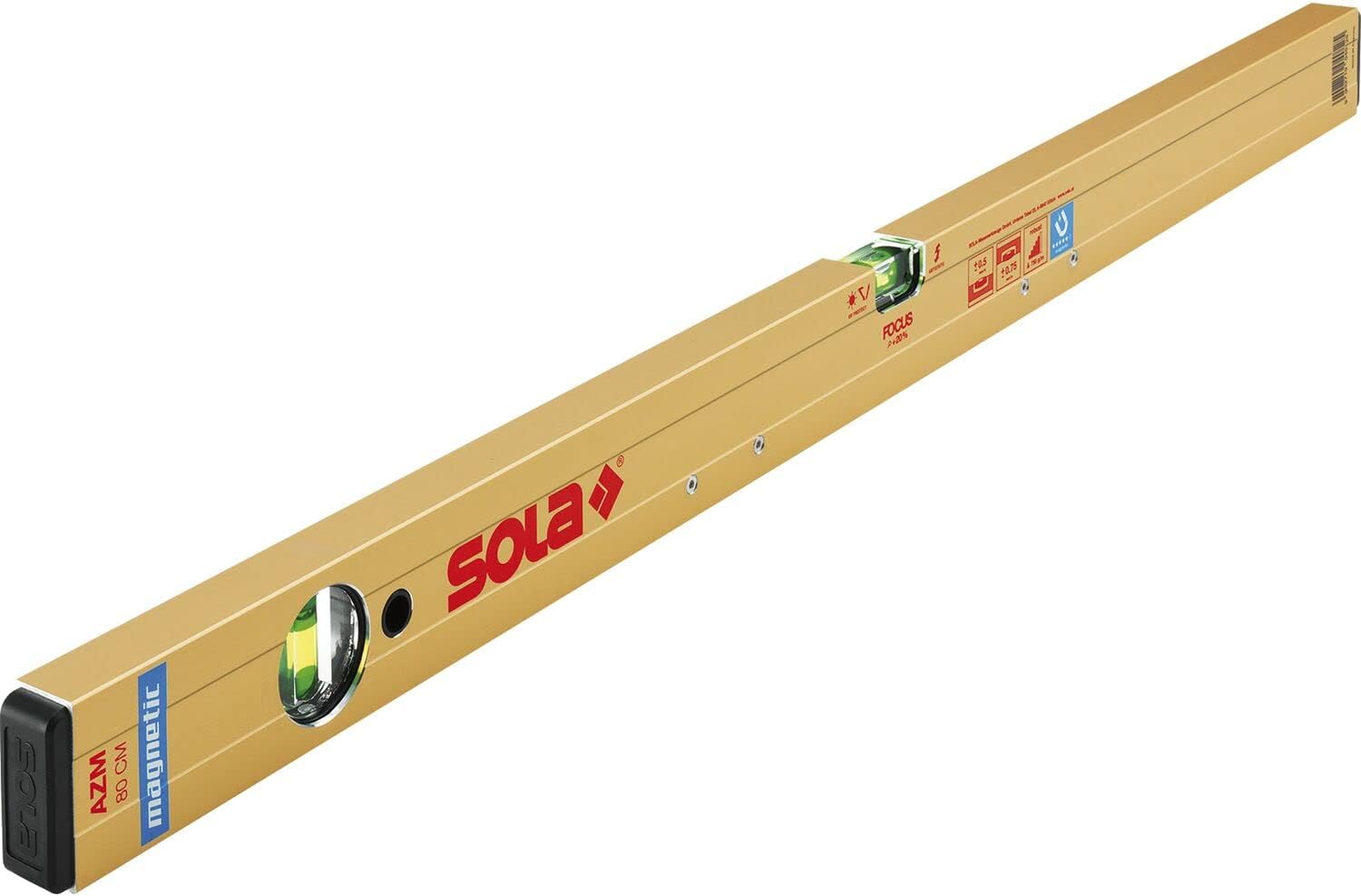 Sola AZM 40 AZM40 Spirit Level of Aluminium Magnetic 40 cm, Gold, 400 ...