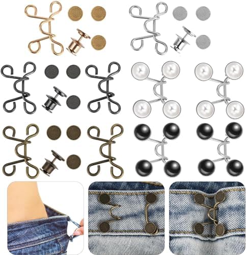 8 Sets of Buttons Pants Tighten, Trouser Buttons for Plugging, Trousers ...