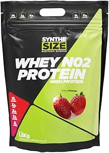 100% Whey Protein No2 1800g 1,8kg Refil Sabor Morango 52 Doses Synthesize | Amazon.com.br