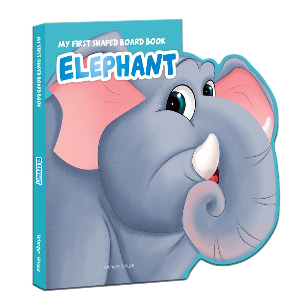 My First Shaped Board book - Elephant, Die-Cut Animals, Picture Book ...