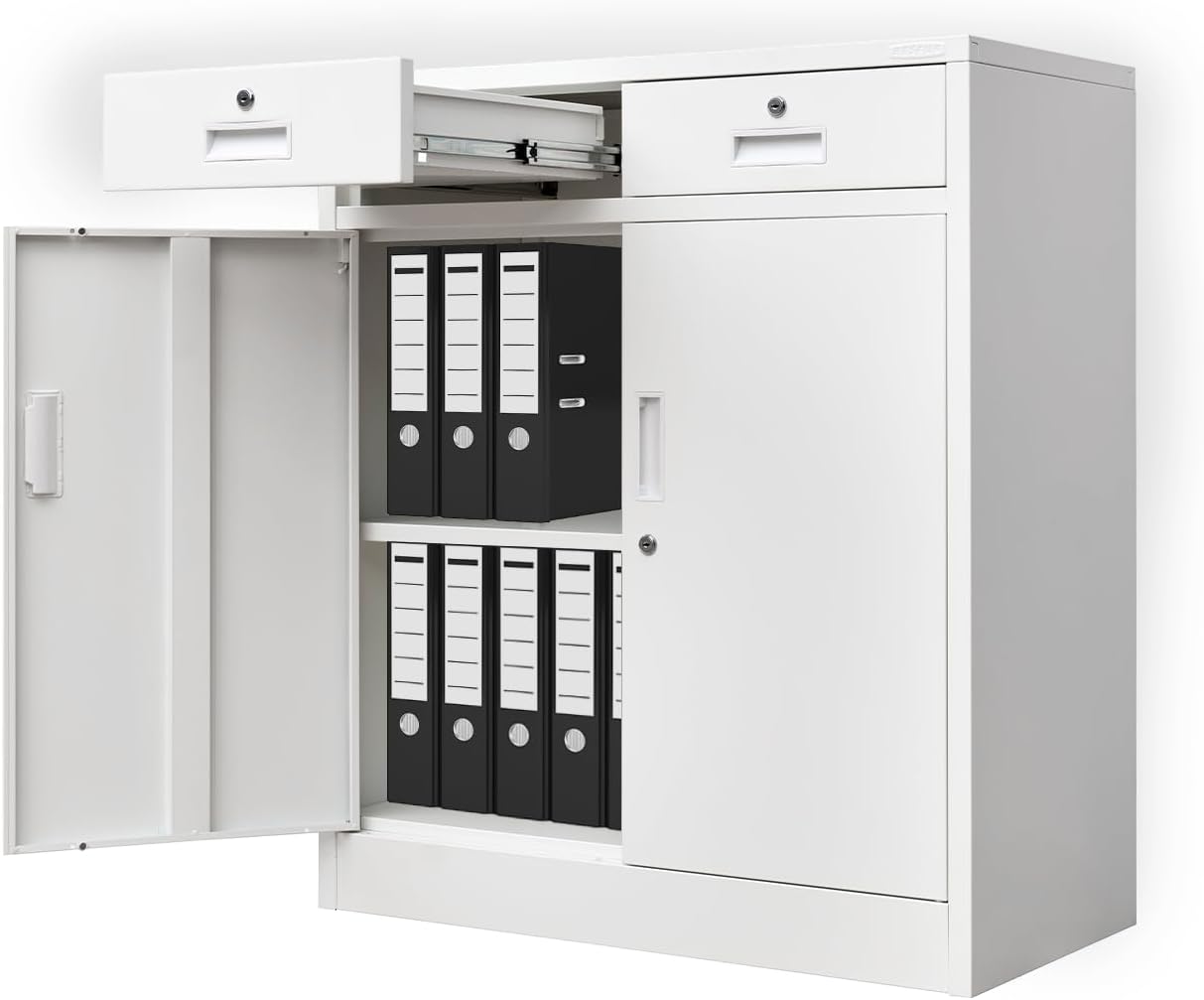 Amazon.com: YEEZER Metal Storage Cabinet, Office Storage Cabinet and 2 ...