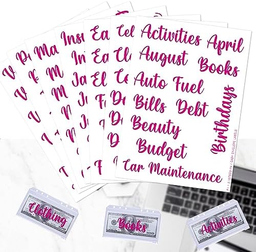 Amazon.com : 34 Pieces Cash Envelope Label Budget Sticker A6 Budget ...