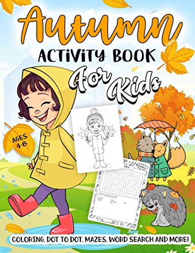 Amazon.com: Autumn Activity Book for Kids Ages 4-8: A Fun Workbook for ...