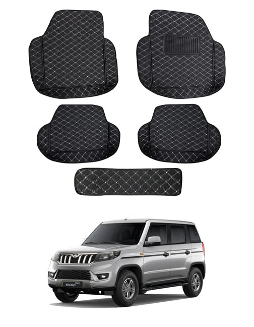 RKPSP 6D Black Leatherite Universal Bucket Car Mat for Bolero-Neo ...