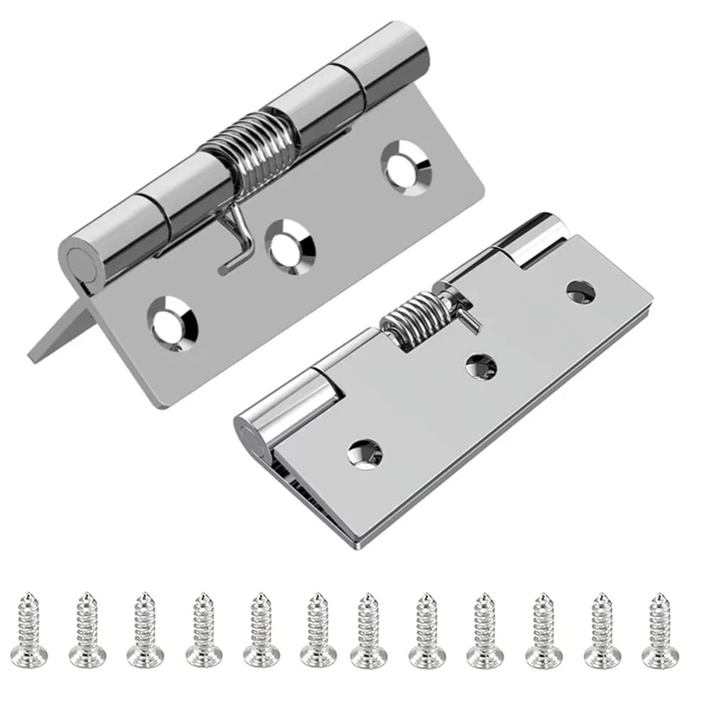 2Pcs Self-Opening Spring Hinges,Self-Closing Spring Door Hinges ...