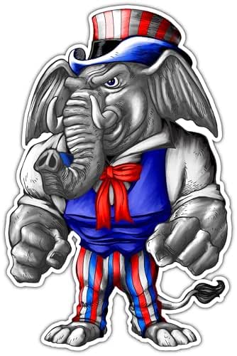 Amazon.com: Republican Sticker Elephant Sticker - GOP Sticker USA ...