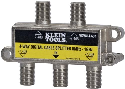 Amazon.com: Klein Tools VDV814-634 Coax Splitter - CATV, 4-Way, 5MHz - 1GHz : Electronics