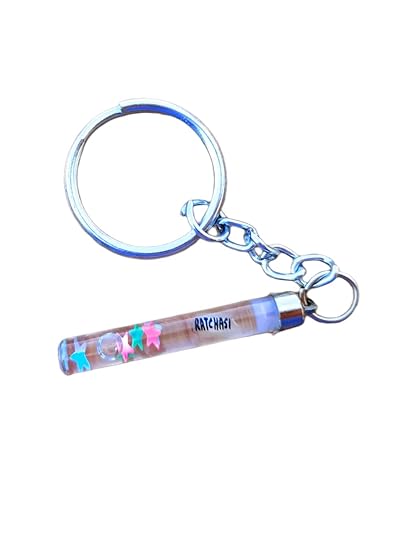 Personalized Name On Rice Keychain Customizable Handmade White Glass ...