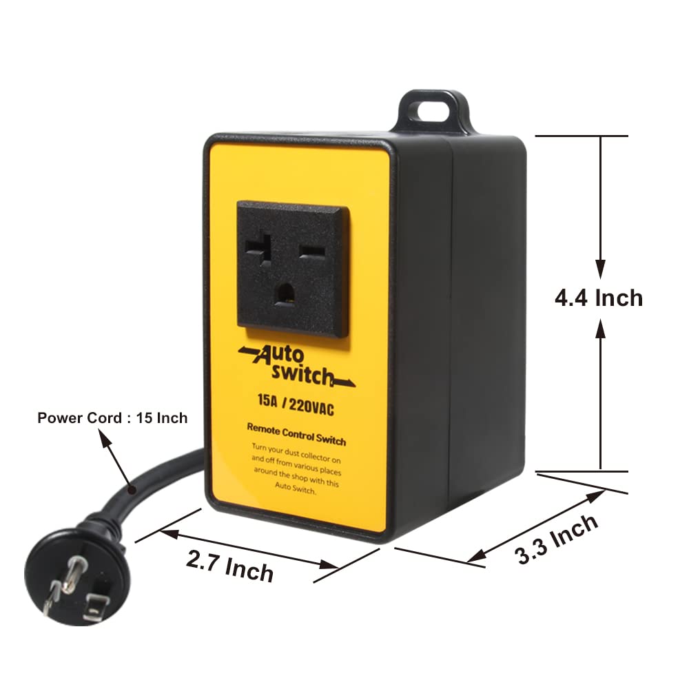 O'SKOOL 220V Wireless Remote Control Dust Collector Starter Outlet ...