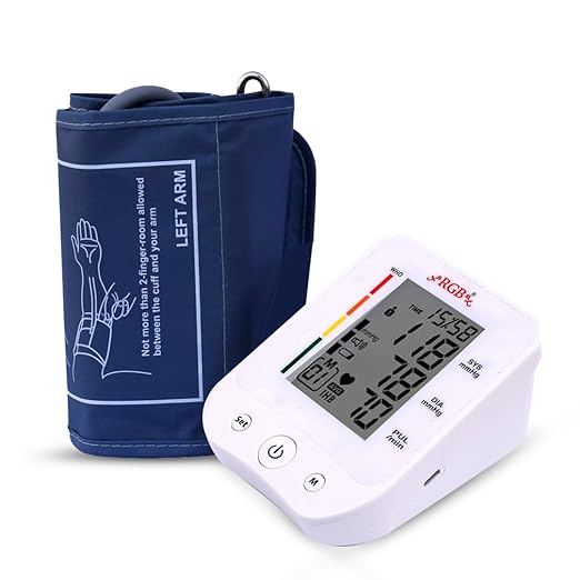 RGB Digital Blood Pressure Monitor Machine with C type USB Port BP ...