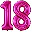 Amazon.com: Hot Pink 17 Balloon Numbers,40 Inch 17th or 71st Birthday ...
