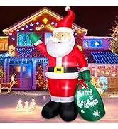 Amazon.com: FunFanso 11FT Christmas Inflatable Santa Claus Fishing on ...