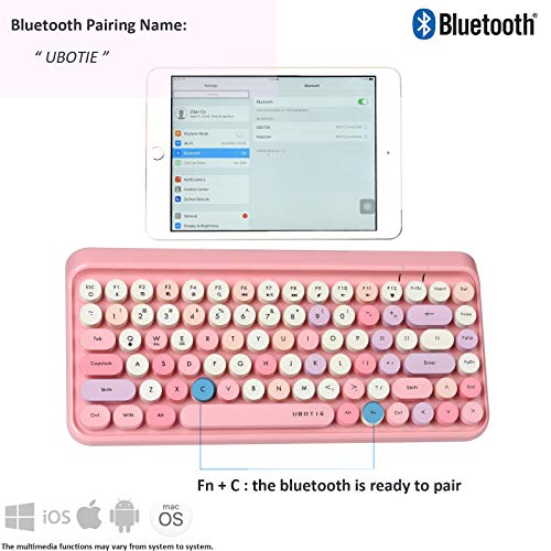 Reviews for UBOTIE Portable Bluetooth Colorful Computer Keyboards ...