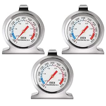 VADUDA 3Pcs Stainless Steel Oven Thermometer for Fan Oven Gas Oven ...