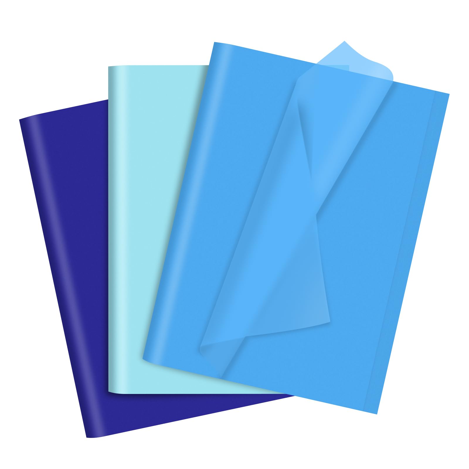 Amazon.com: 60 Sheets Mixed Blue Tissue Paper for Packaging Gift Bags ...