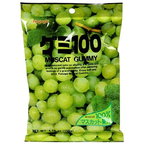Amazon.com : Kasugai Gummy Candies with Muscat (Green Grape) Juice ...