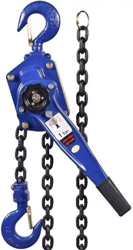 Hand Chain Hoist 1 Ton 10ft Chain Block and Tackle Pulley System, 6mm ...