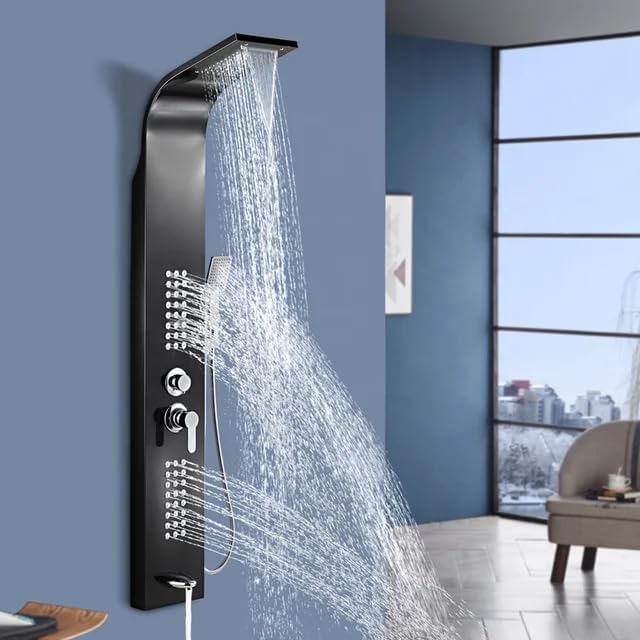 ZeeCry Shower Panel with Digital Piano Switches - Thermostatic Shower ...