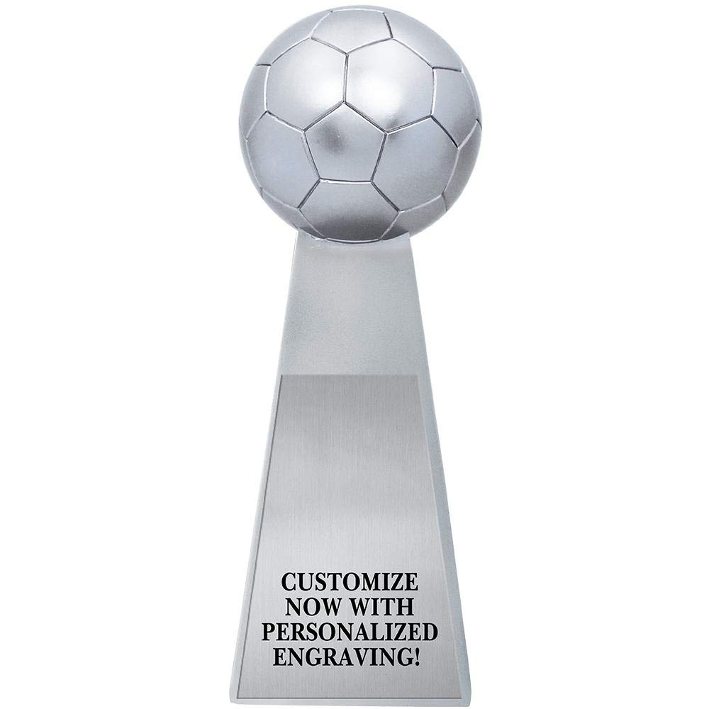 Amazon.com : Crown Awards 10" Soccer Gridiron Trophy, Metallic Soccer ...
