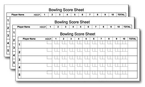 Bowling Score Pads (3-Pack) 3.5" x 8.5" 50-Sheets Notepads : Amazon.in ...
