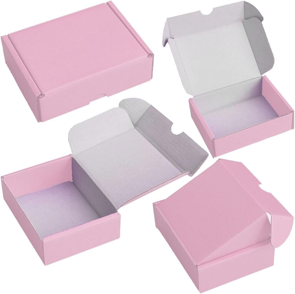 XPACK Satin Pink Shipping Box (20) - 18x14x6cm, Thick Single Wall ...