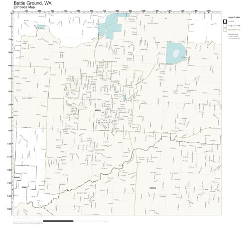 ZIP Code Wall Map of Battle Ground, WA ZIP Code Map Laminated: Amazon ...