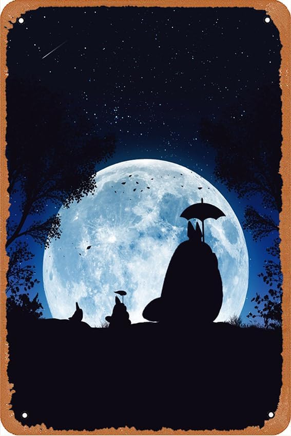 Amazon.com : My Neighbor Totoro Anime X Manga X Cartoons Poster tin ...