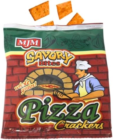 Amazon.com: MJM Savory Bites Whole Grain Pizza Cracker - Case of 25 ...