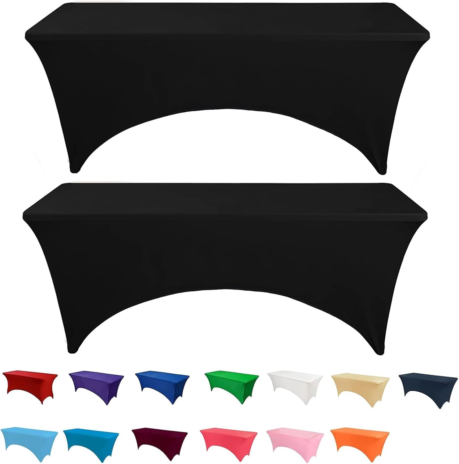 Newthinking 6FT Stretch Tablecloth for Craft, 2 Pack Spandex Stretch ...