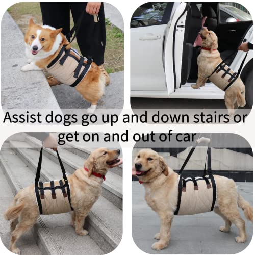 Wider Dog Lift Harness With Handle Help Elderly Canine Back Leg ...
