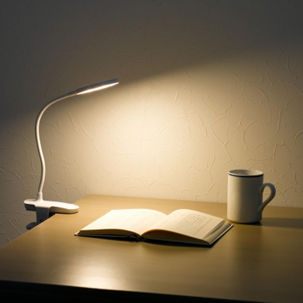 Amazon | ヤザワ YAZAWA CLE05C01WH(ホワイト) LEDクリップライト 調光