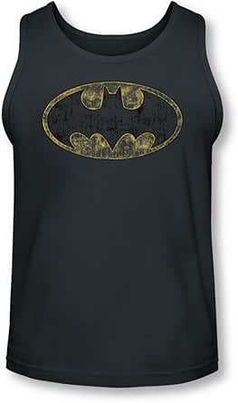 Batman - Mens Tattered Logo Tank-Top at Amazon Men’s Clothing store
