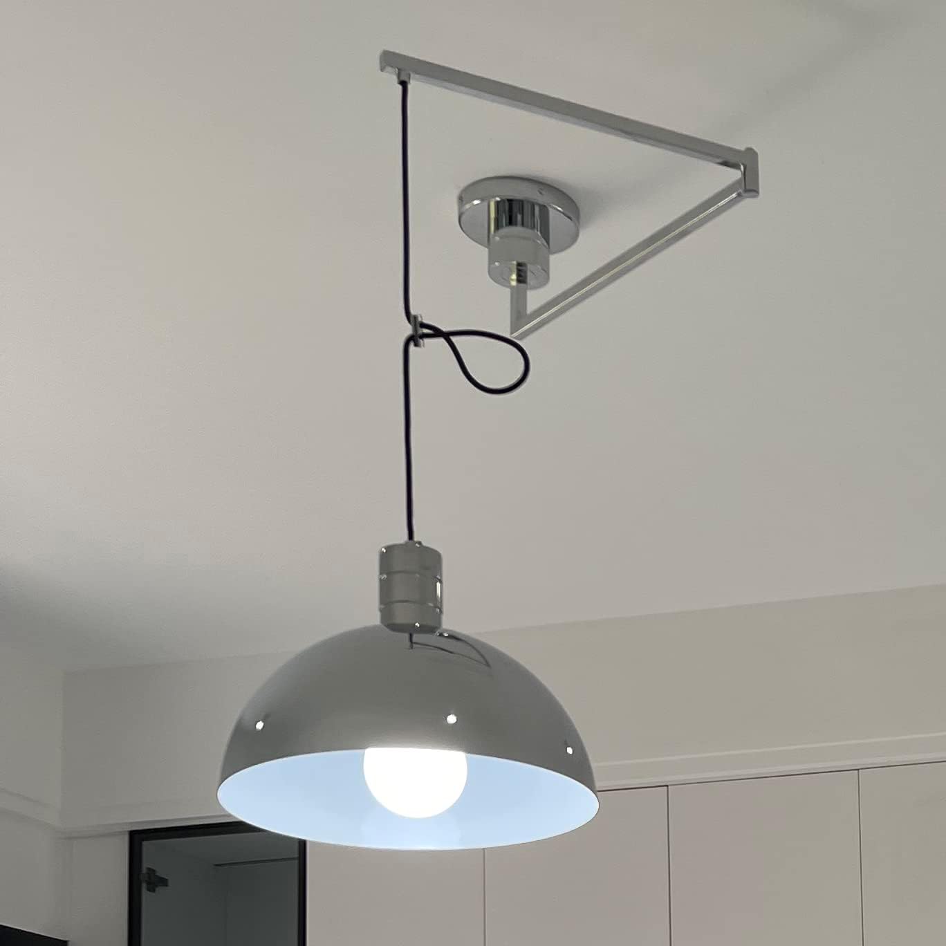 Aeyee Industrial Pendant Light Fixture, Swing Arm Hanging Light ...