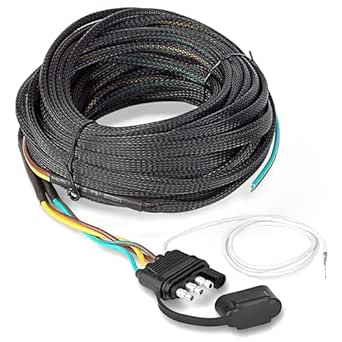 Amazon.com: SOUNDVALUE 23FT 4 Pin 5 Wire Trailer Wiring Harness ...