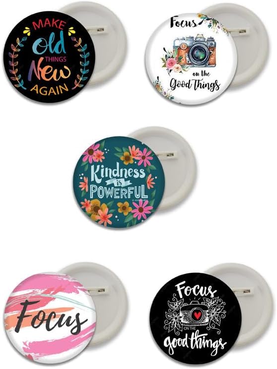 Buy D2C® Plastic Motivational Quotes Round Pin Button Badge - Perfect ...