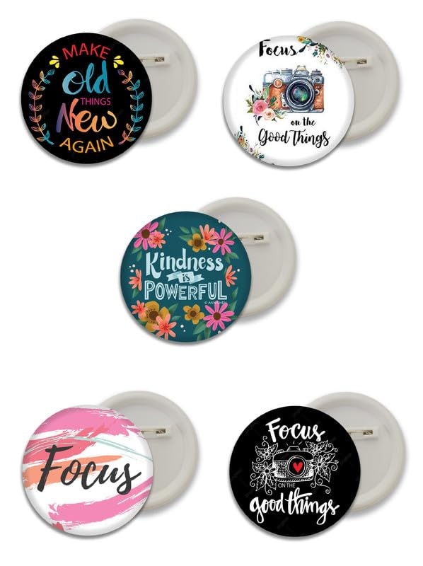 Buy D2C® Plastic Motivational Quotes Round Pin Button Badge - Perfect ...
