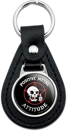 Amazon.com: GRAPHICS & MORE Black Leather Positive Metal Attitude ...