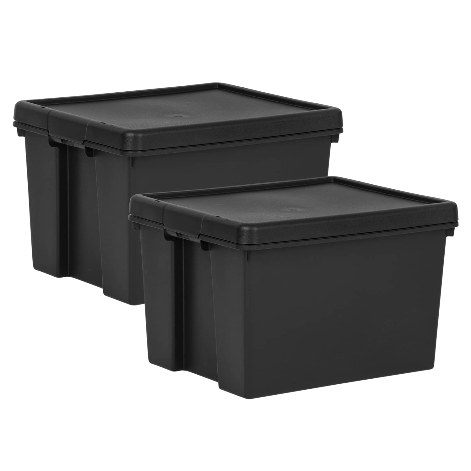 TENLITE [Set of 2] - 45Litre Black BAM Heavy Duty Recycled Plastic ...