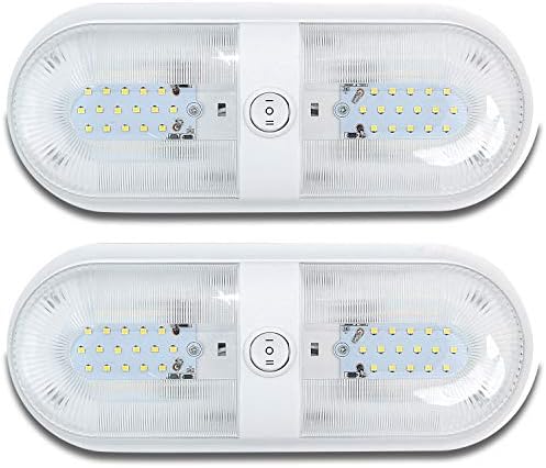 Amazon.com: Leisure LED RV LED Ceiling Double Dome Light Fixture with ...