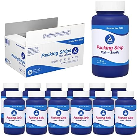Amazon.com: Dynarex Plain Packing Strip, Sterile Wound Care, 100% ...
