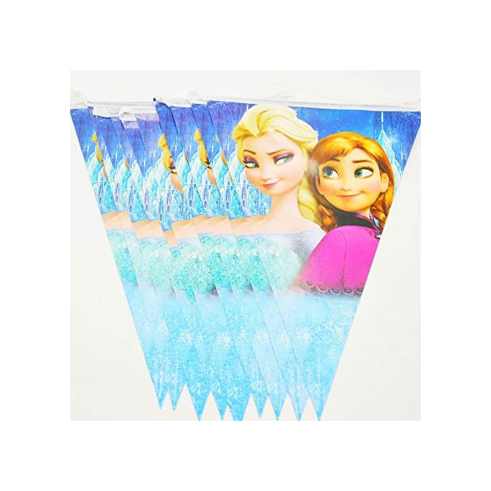 Buy partymane queen elsa and anna theme happy birthday banner/ ice ...