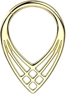 Amazon.com: Pierced Owl 16GA ASTM F-136 Implant Grade Titanium Triple Cross Pattern Weave ...