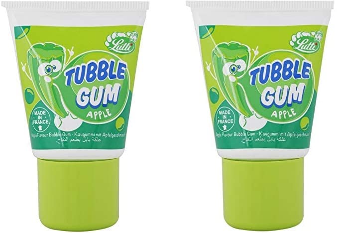 Lutti Tubble Gum Apple Flavour Tube Bubble Gum 35g Pack Of 2 : Amazon ...