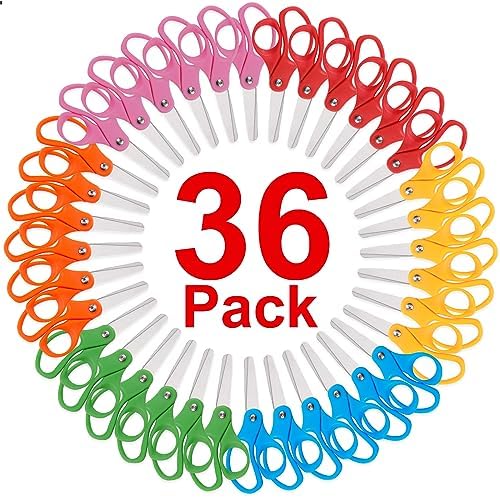 Amazon.com: 36 Packs Kids Scissors, Scissors for School, Safety ...
