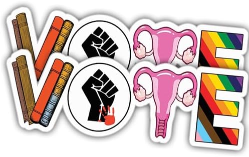 Amazon.com: Vote Stickers Banned Books Reproductive Rights BLM LGBTQ ...
