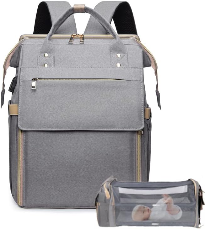 Baby Diaper Bag Waterresistent Travel Backpack with seat and changing ...