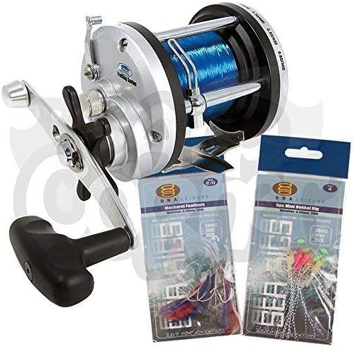 Lineaeffe JD500 Multiplier Sea Boat Beachcaster Fishing Reel + 50lb ...